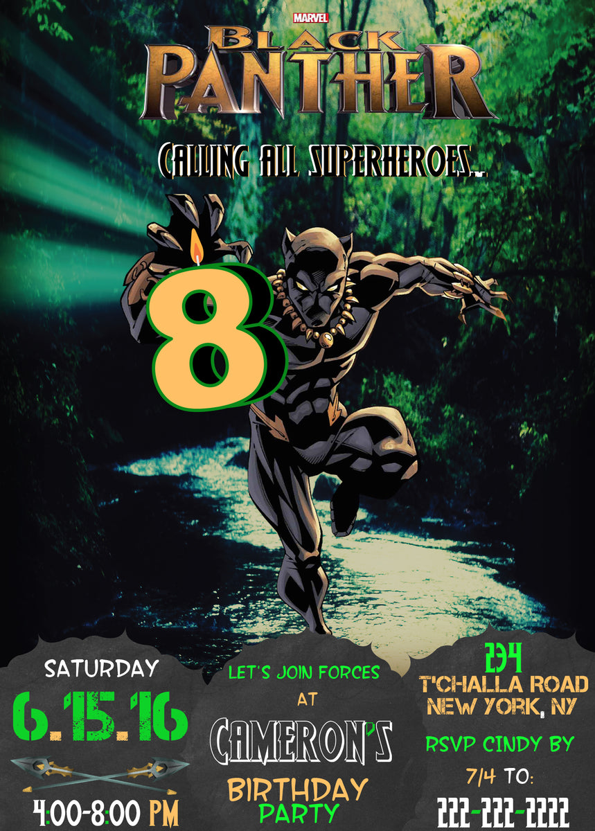 Editable Black Panther Party Supplies Printable Party Kit – Mug+Mouse ...