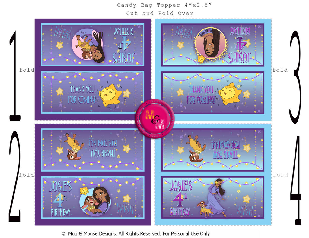 Editable Wish Movie Chip Bag Set | Wish Movie Party Favors Set | Wish ...