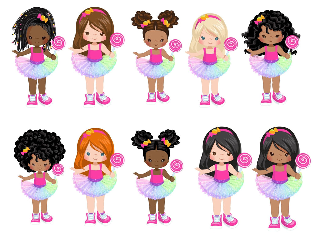 Editable Candy Land Chip Bag & Juice Pouch Set, Candy Land Party Favor ...