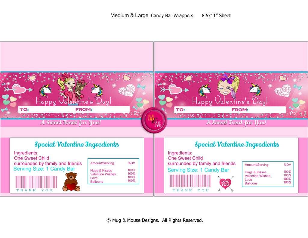 Editable Dance Party Valentine's Day Candy Bar Wrappers Printable, Dan ...