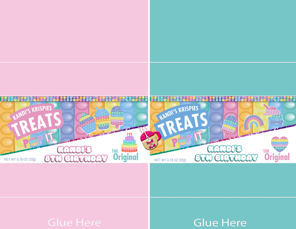 Editable Pop Toy Chip Bag Set, Pop It Party Templates, Pop It Party Fa ...