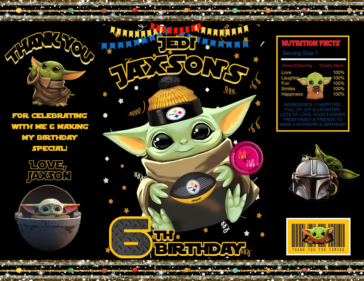 Editable Football Baby Alien Chip Bag, Baby Alien Party Favors Templat ...