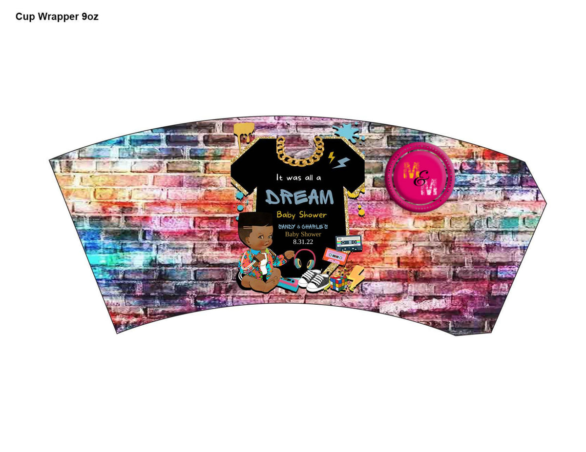 Editable Hip-Hop Baby Shower Chip Bag Set, Hip Hop 9oz Cup Label, Hip ...