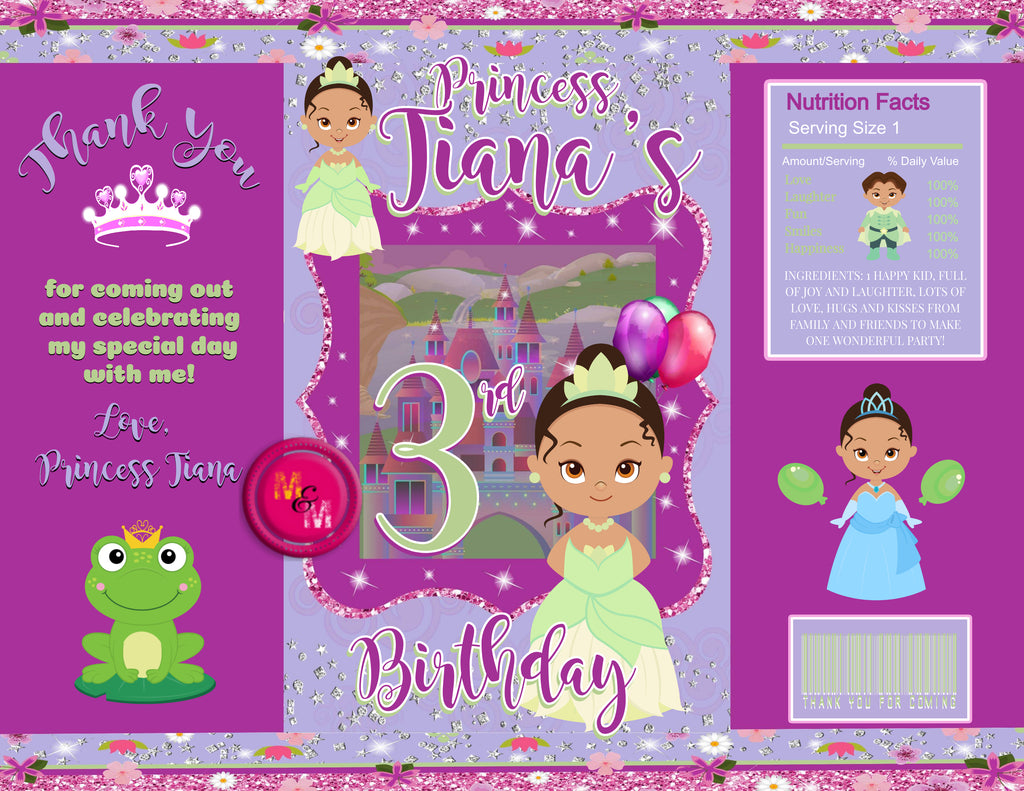 Editable Frog Princess Chip Bag Set, Princess Party Bundle – Mug+Mouse ...