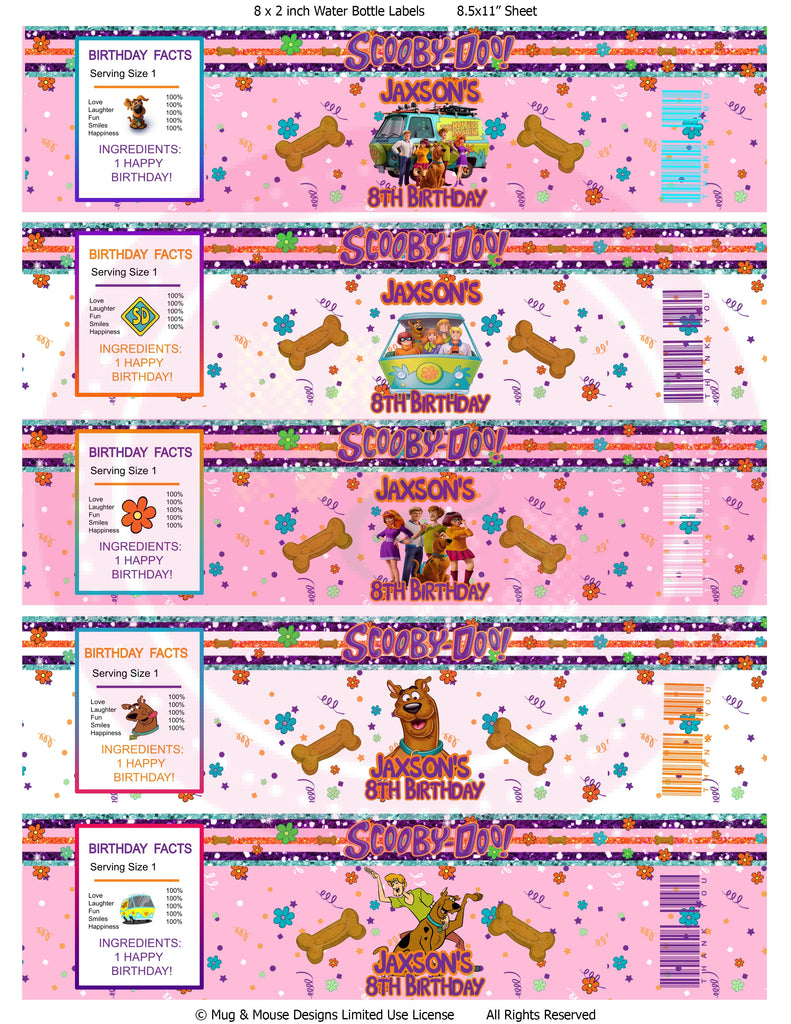 Editable Doo Chip Bag & Water Bottle Set, Doo Party Favors, DIY Doo Tr ...