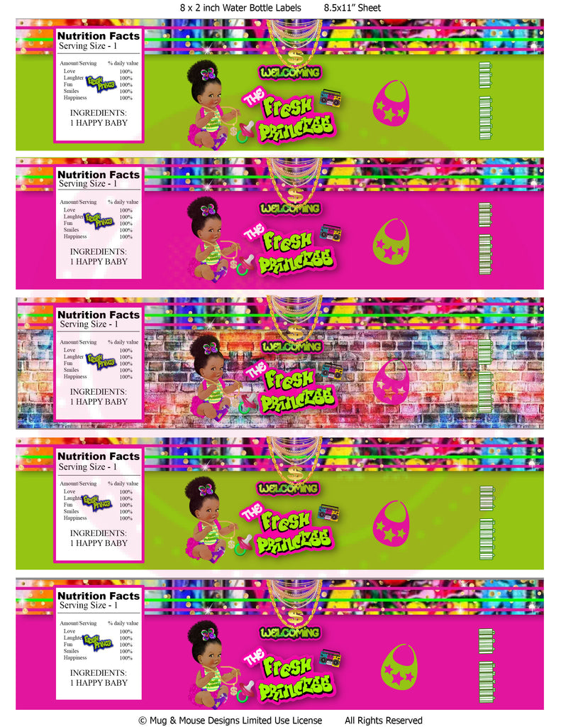 Instant Download Fresh Princess Baby Shower Favors, Fresh Princess Chi ...