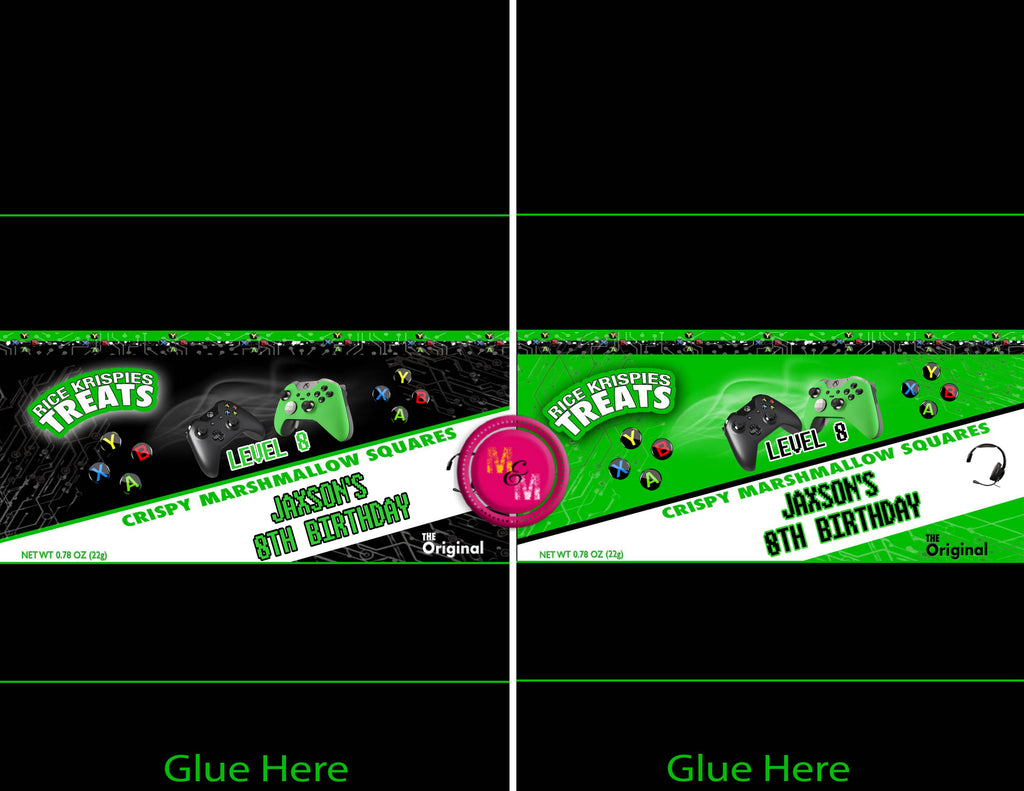 Editable Gamer Party Mini Bundle Set, Video Game Chip Bag, Video Game ...