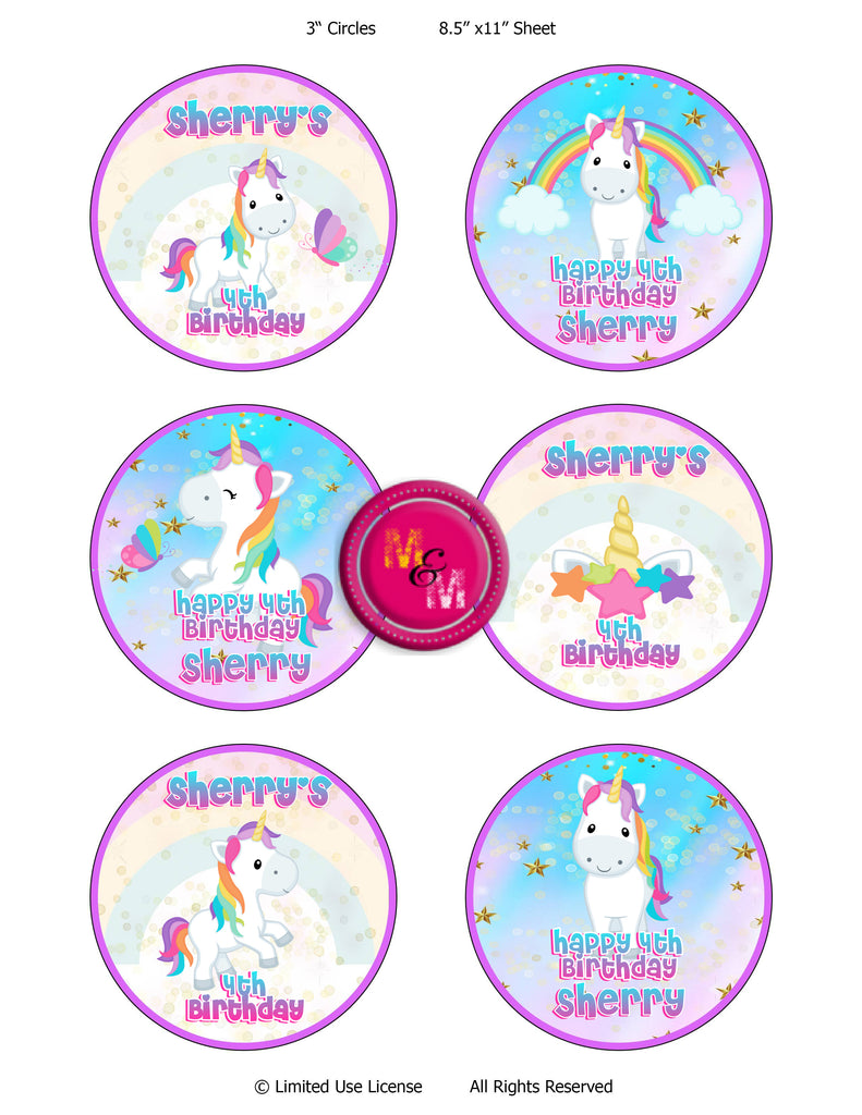 Editable Unicorn Birthday Printable Set, Unicorn Capri Sun Labels, Uni ...