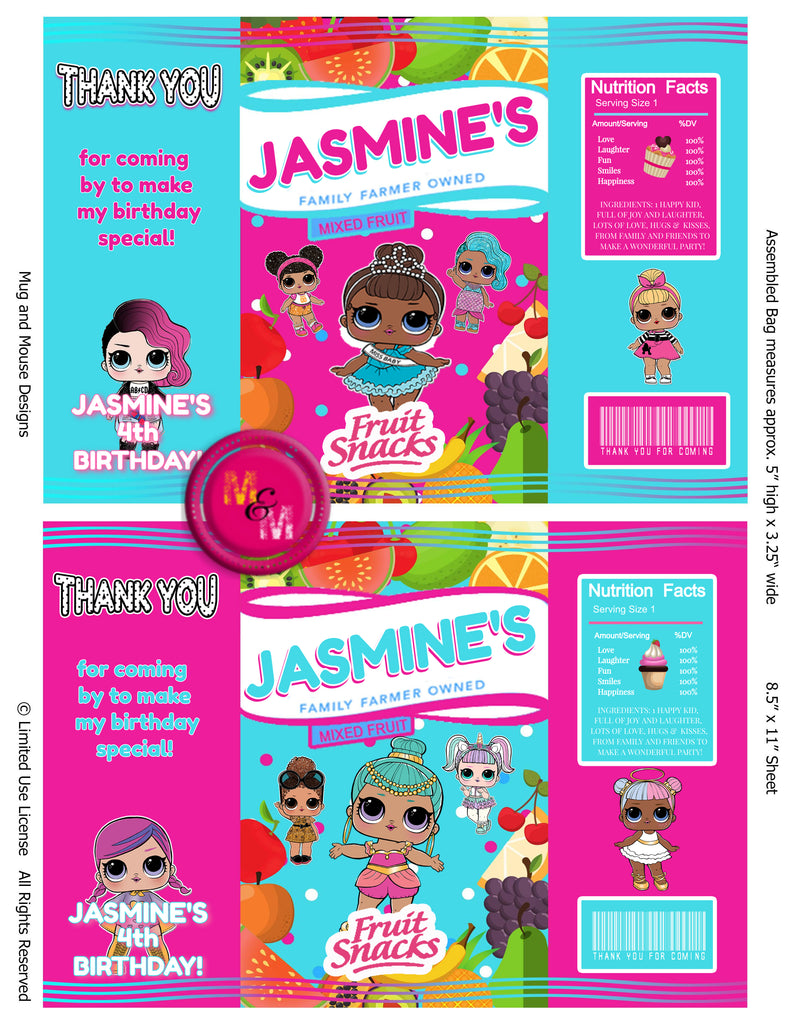 Editable Dolls Theme Birthday Party Kit, Dolls Party Bundle, Dolls The ...