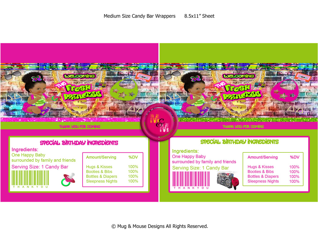 Instant Download Fresh Princess Baby Shower Favors, Fresh Princess Chi ...