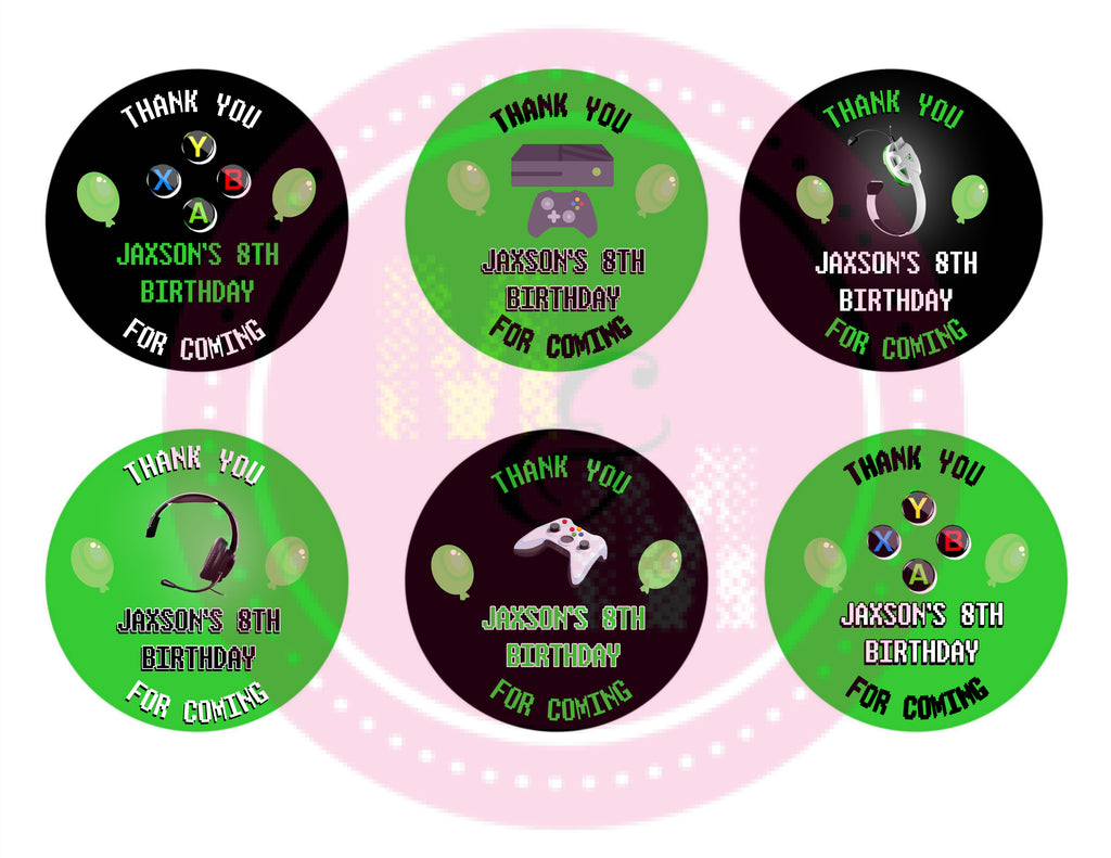 Editable Gamer Party Mini Bundle Set, Video Game Chip Bag, Video Game ...