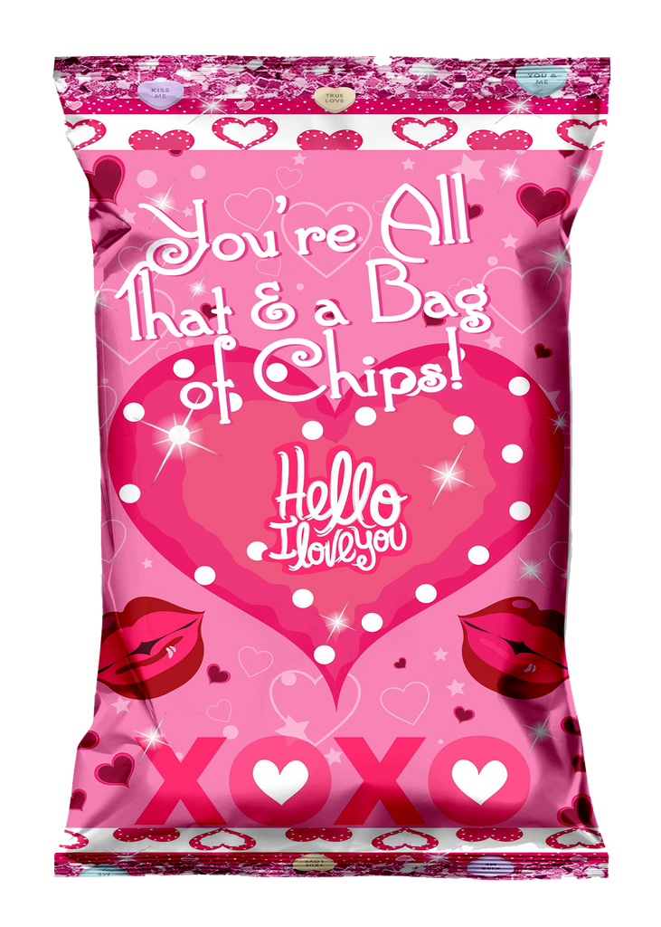 Editable Valentine's Day Chip Favor Bag Set, Personalized Valentine's ...