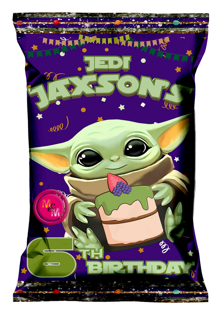 Editable Baby Alien Chip Bag Set, Mandalorian Chip Bag, Baby Alien Par ...